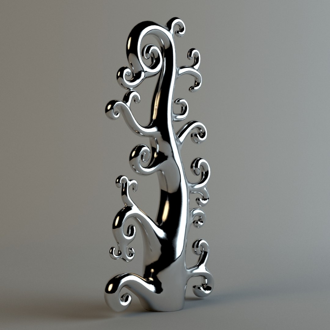statue chrome 3d model