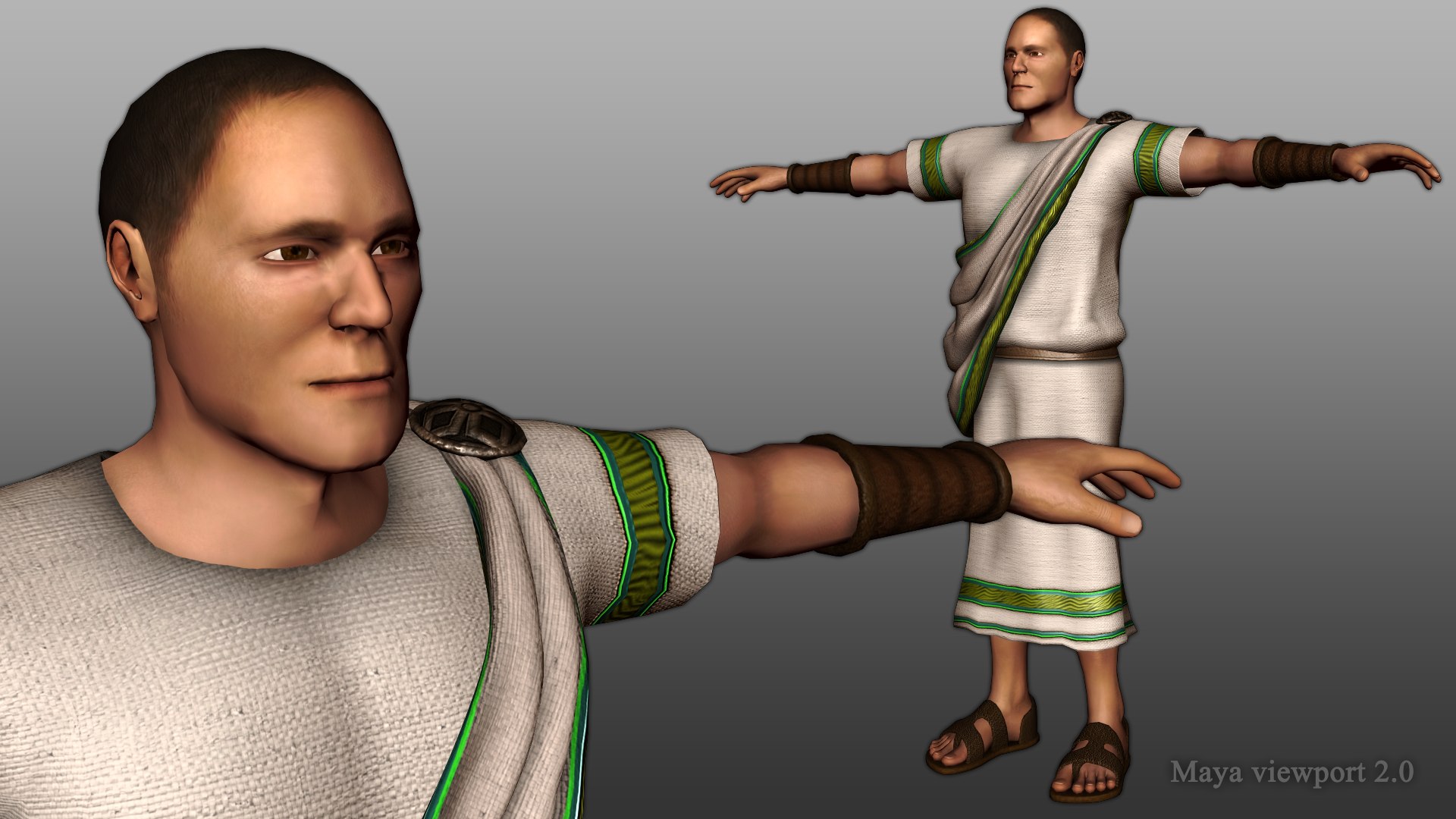 Civilian Greek 3d Model