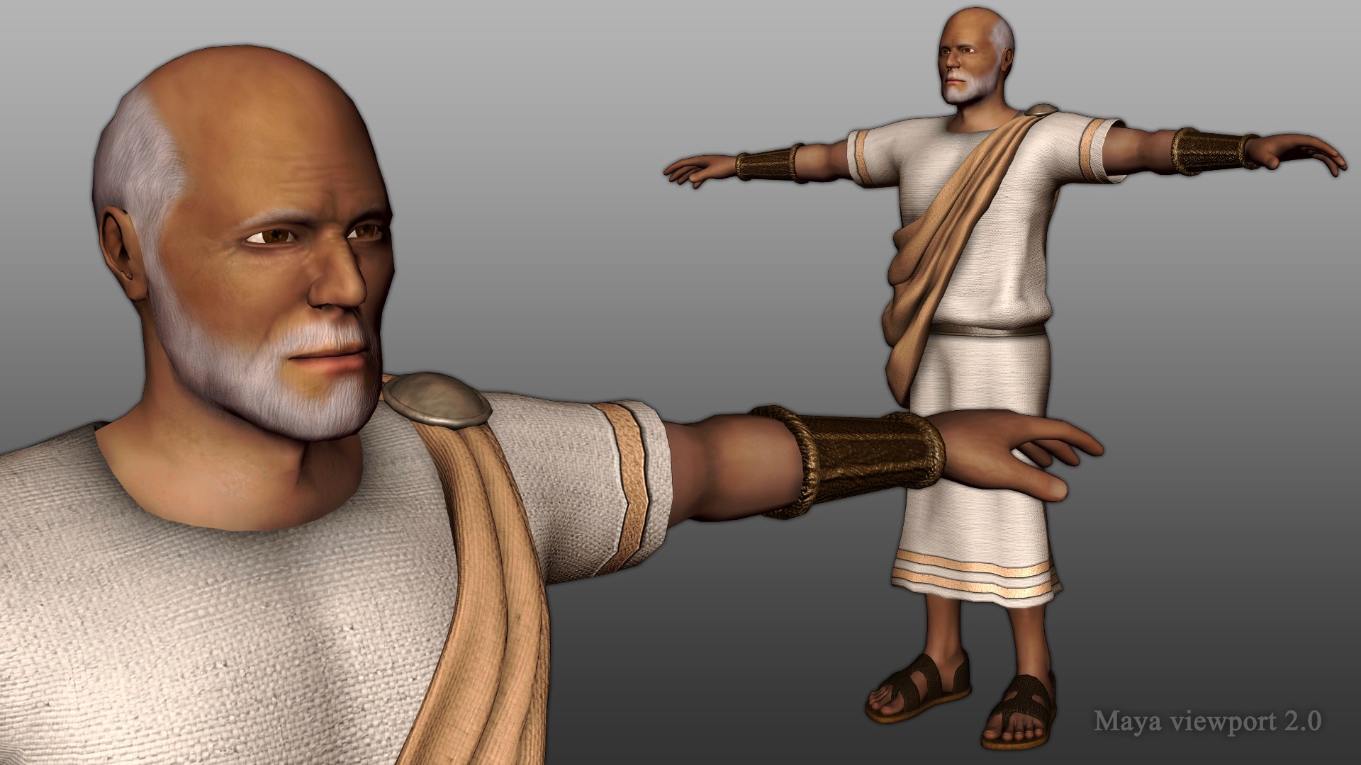 Civilian Greek 3d Model