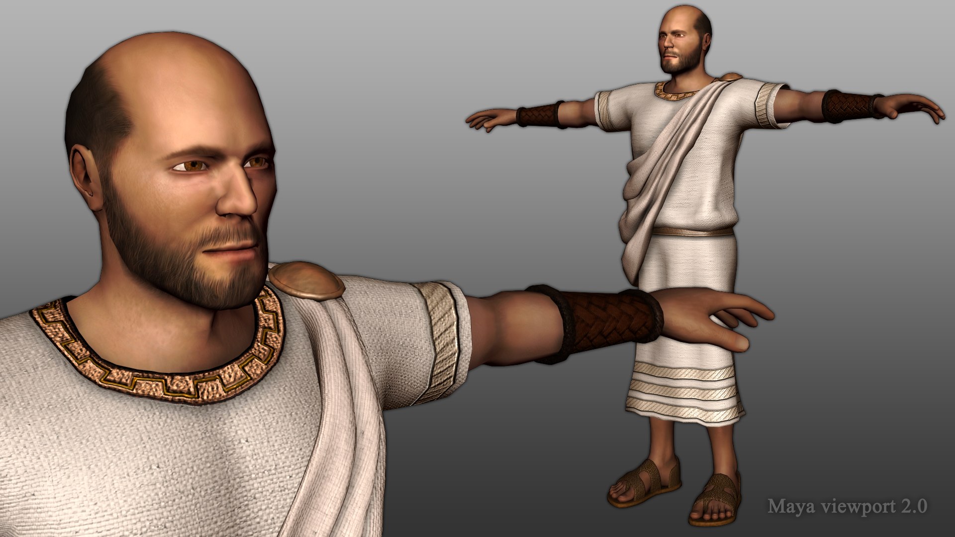 Civilian Greek 3d Model