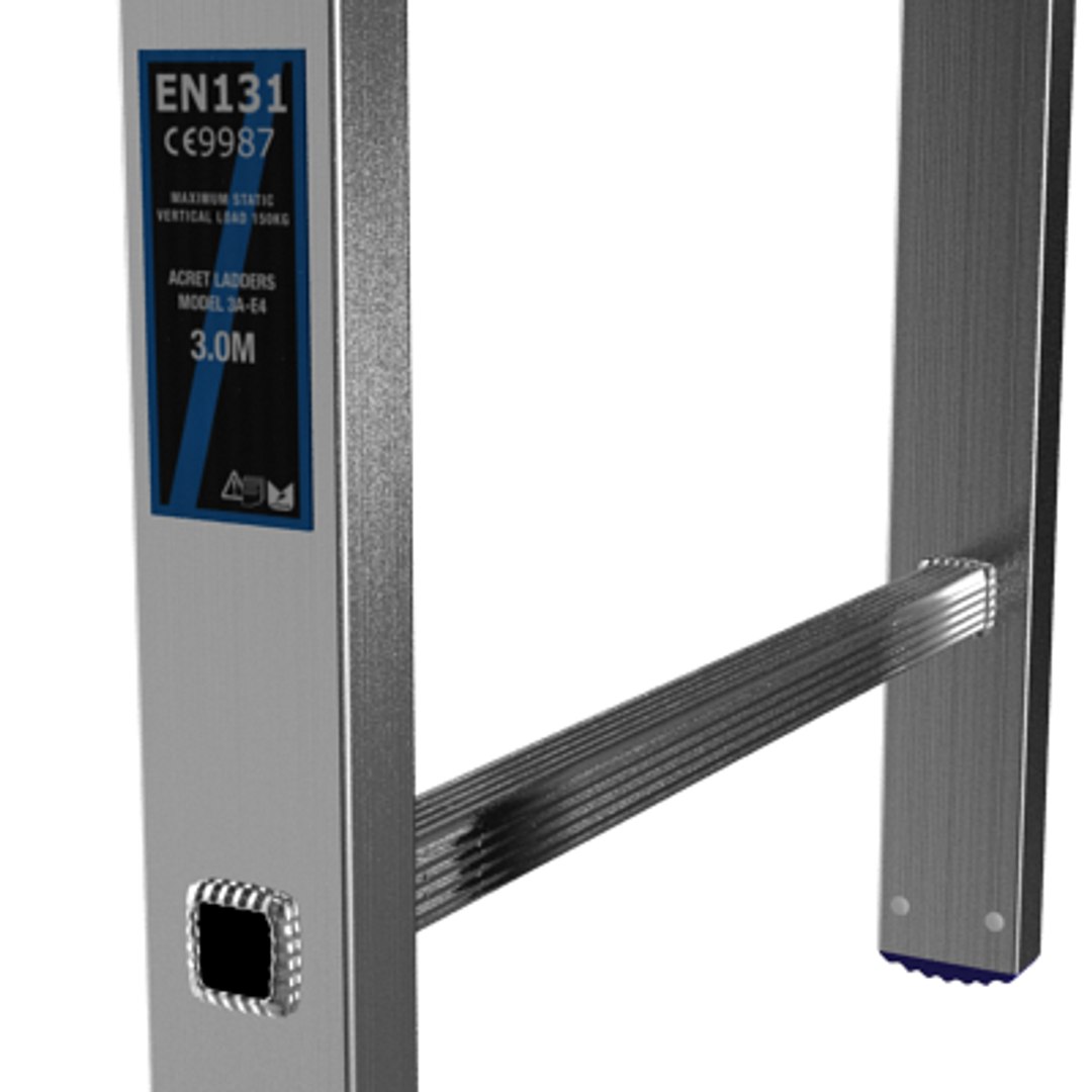3d Max Ladder 3m Square Rungs