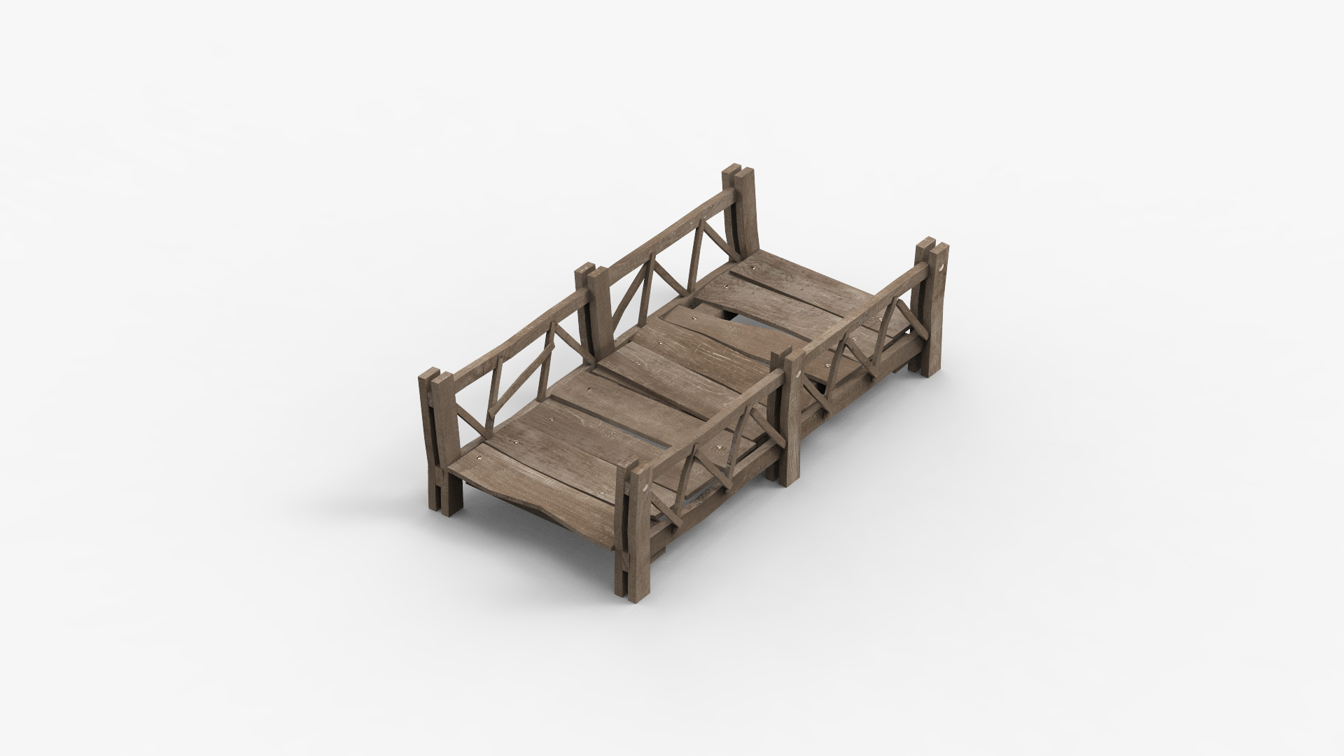 Cartoon Wood Bridge 3D Model - TurboSquid 2390157