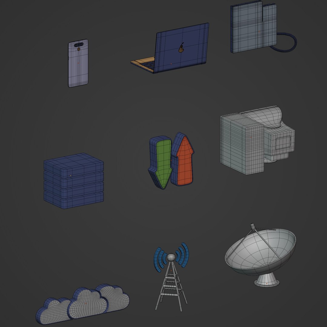 Computer Icons Pack 3D - TurboSquid 1854604
