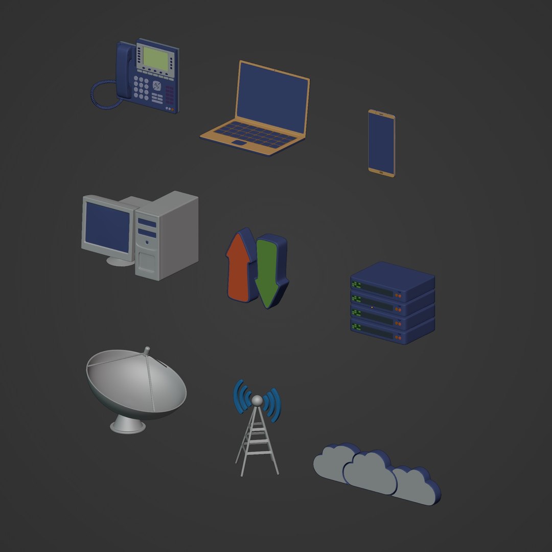 Computer Icons Pack 3D - TurboSquid 1854604