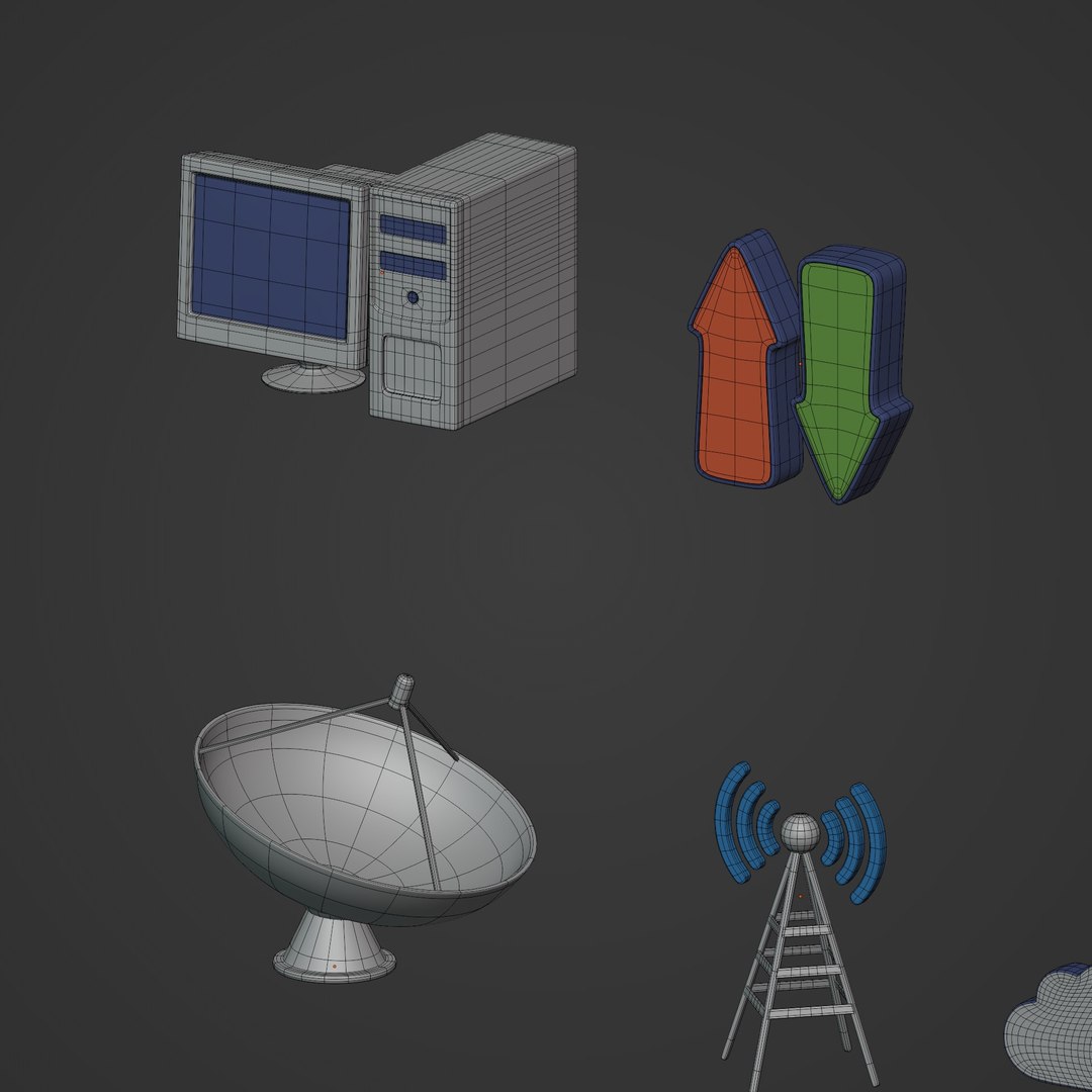 Computer Icons Pack 3D - TurboSquid 1854604