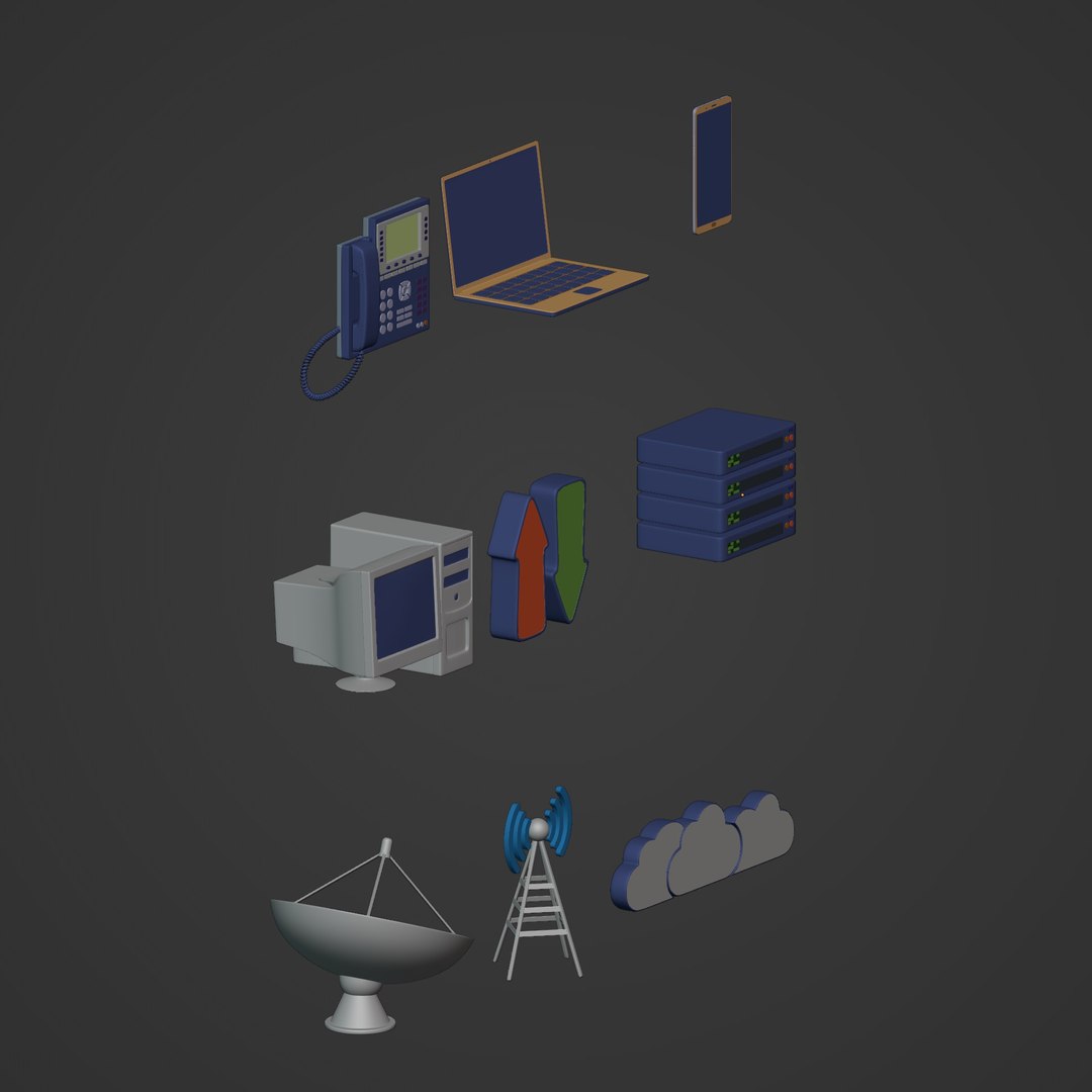 Computer Icons Pack 3D - TurboSquid 1854604