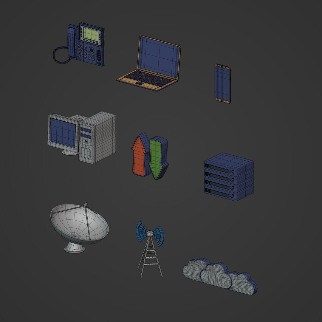 Computer Icons Pack 3D - TurboSquid 1854604