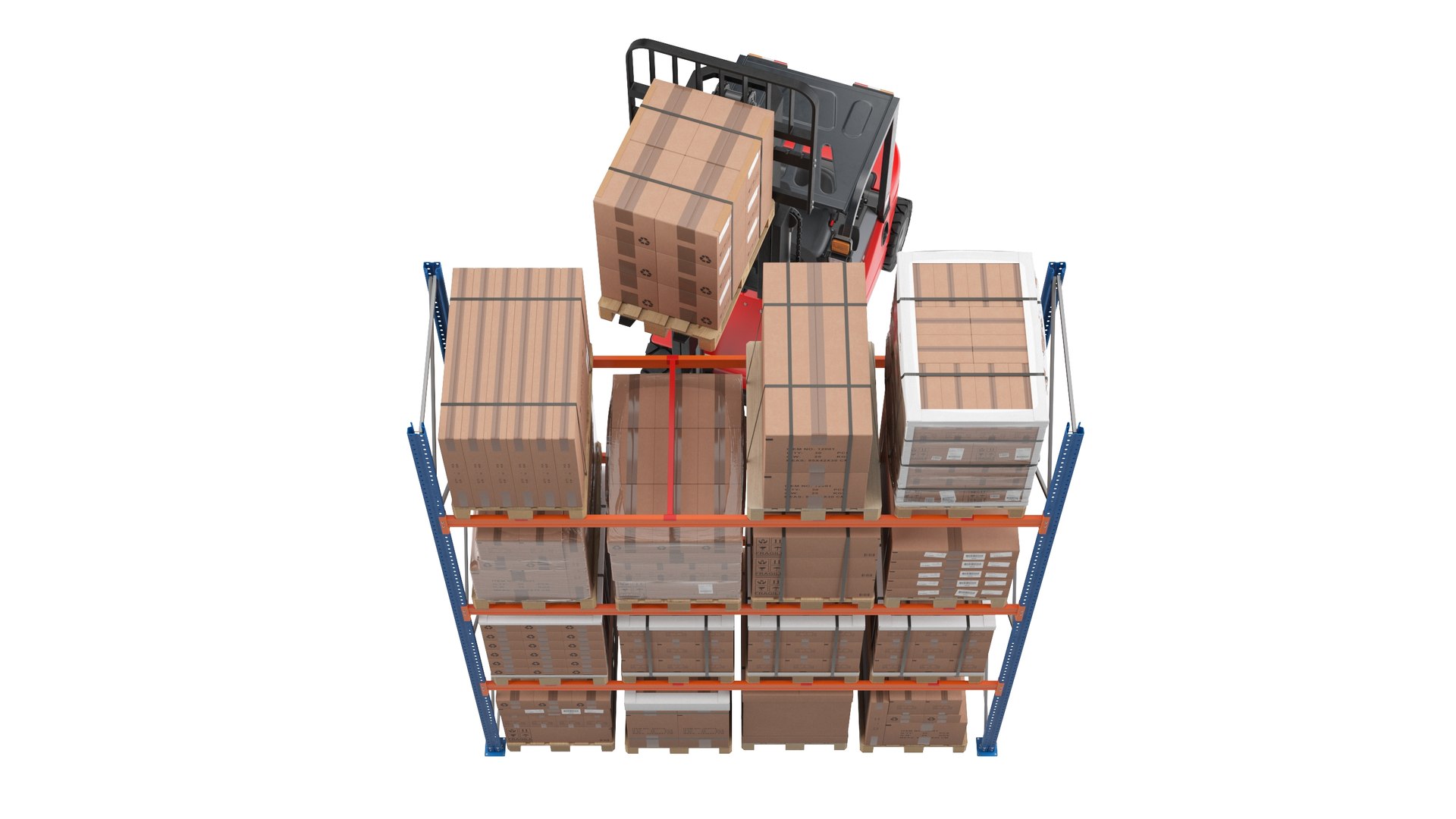 Forklift Loading Pallets 3D - TurboSquid 2048990