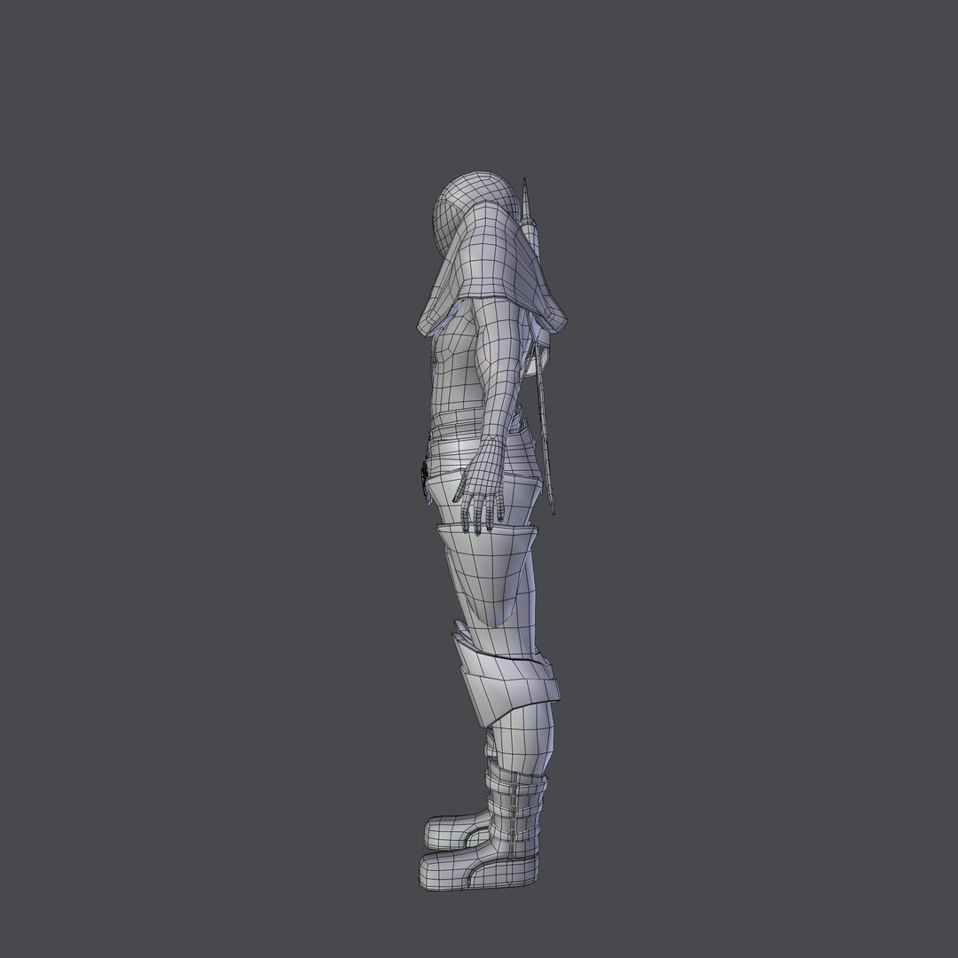 3d model fantasy male fighter
