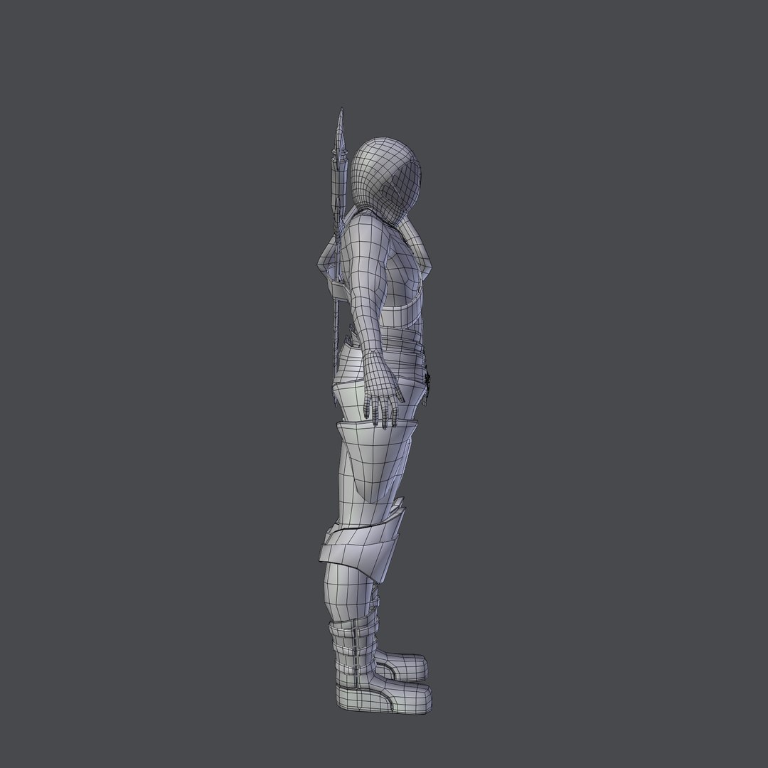 3d model fantasy male fighter