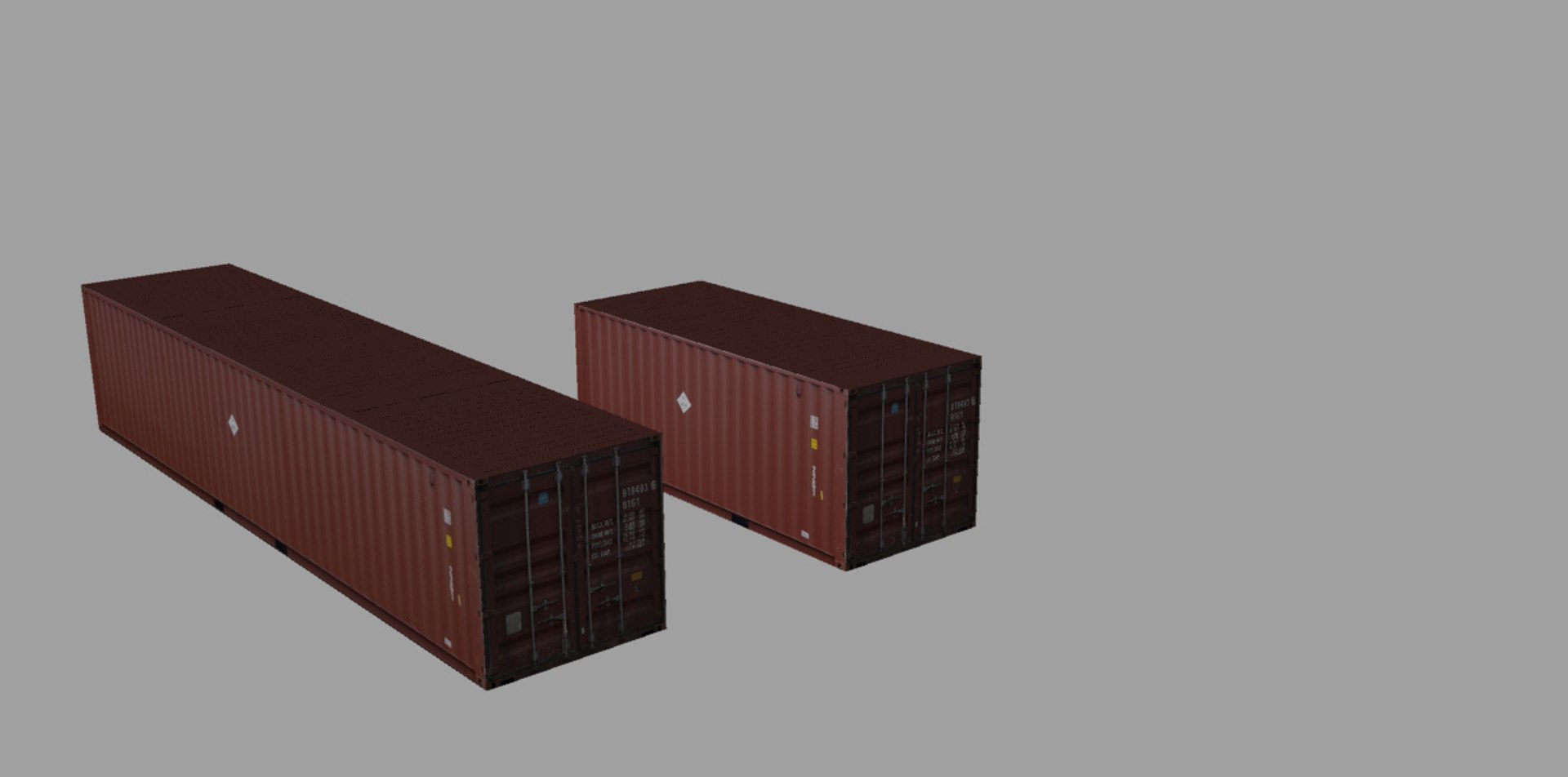 3d Container Teu 20ft