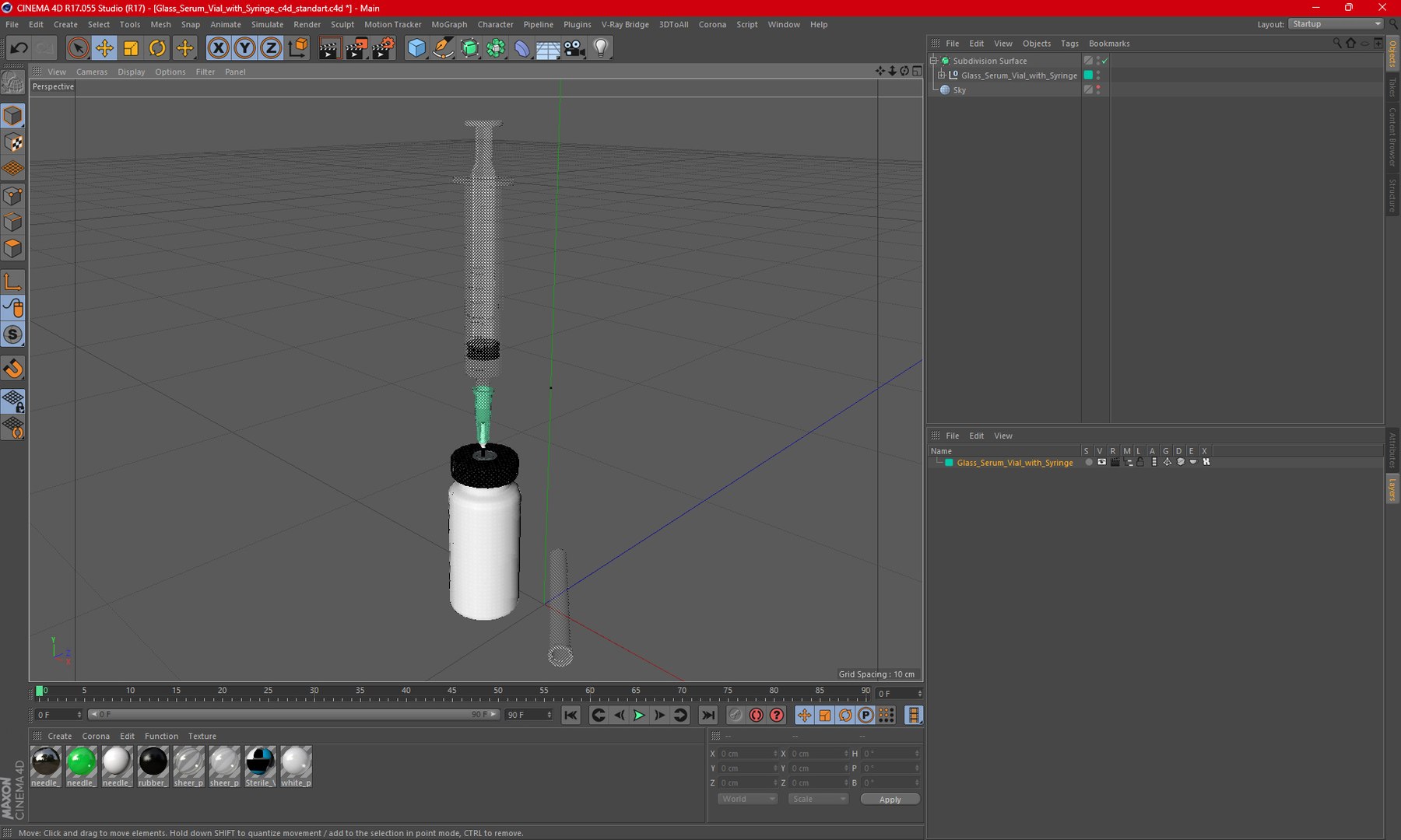 3D Glass Serum Vial With Syringe - TurboSquid 2261828