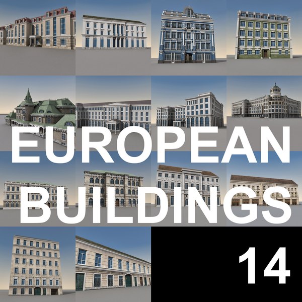 buildings european edinburgh 3d max