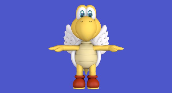 Red turtle koopa troopa 3D model - TurboSquid 1408828