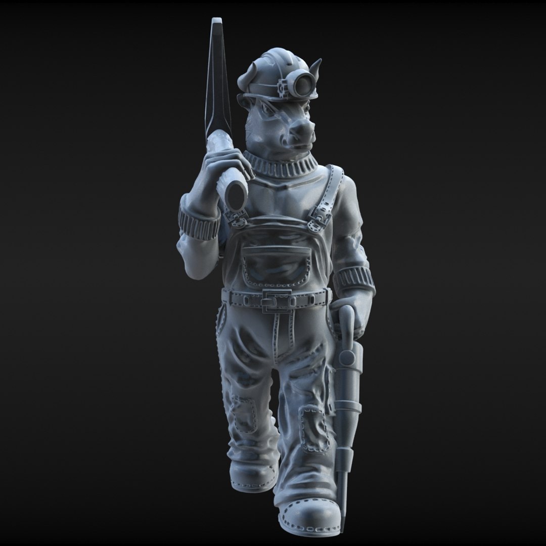 Bull Miner Model - TurboSquid 1221001