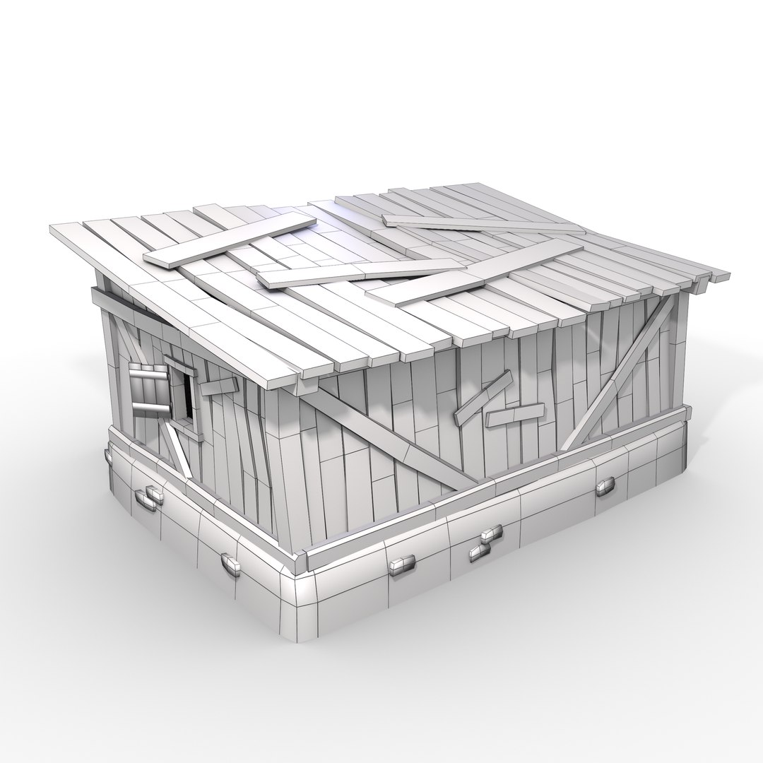 3D Medieval Wood Shack - TurboSquid 1302836