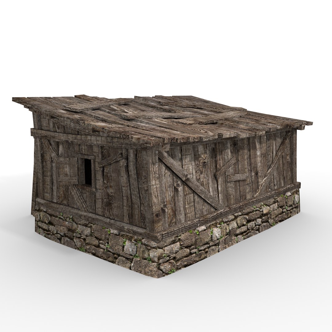 3D Medieval Wood Shack - TurboSquid 1302836