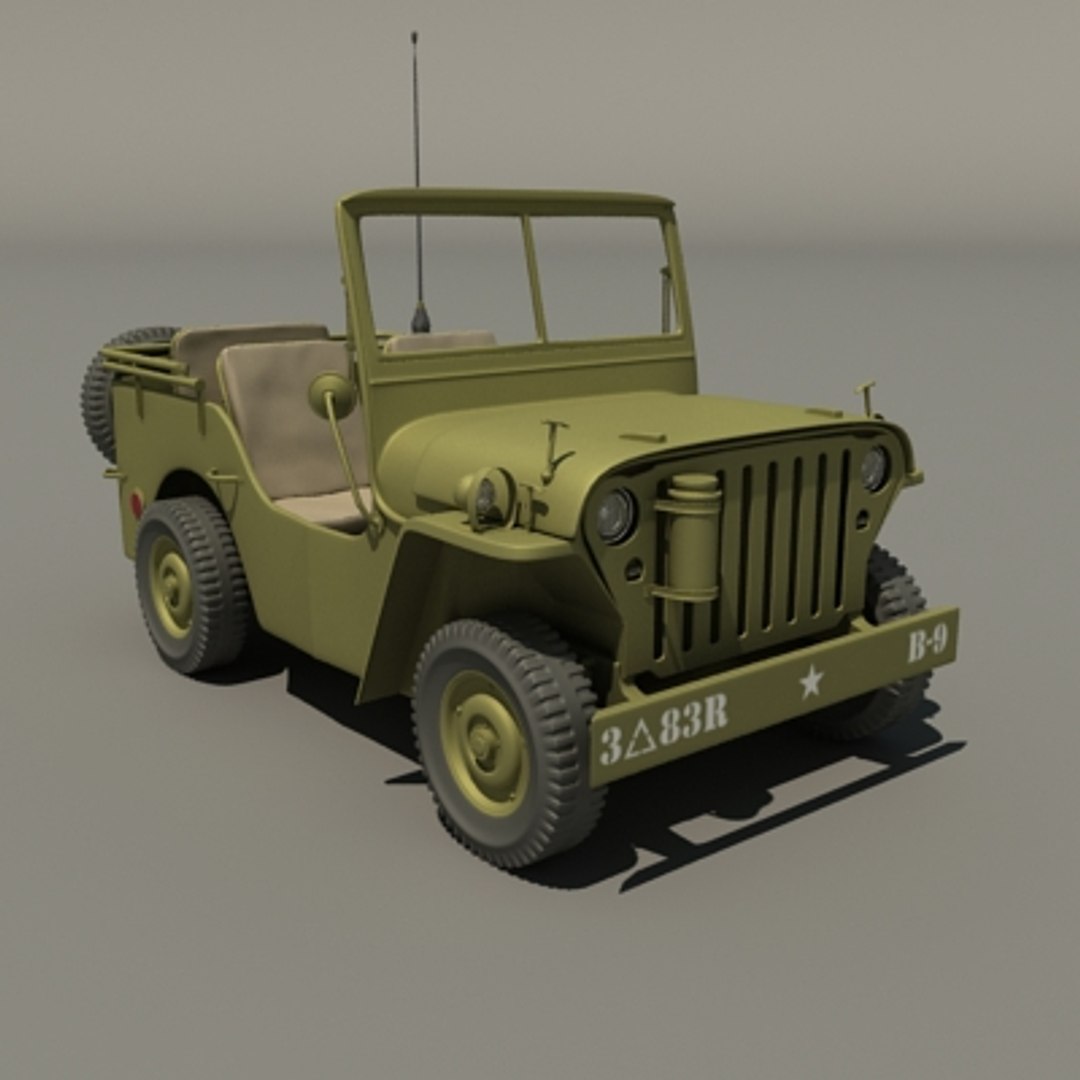 army jeep 4x4 3d model