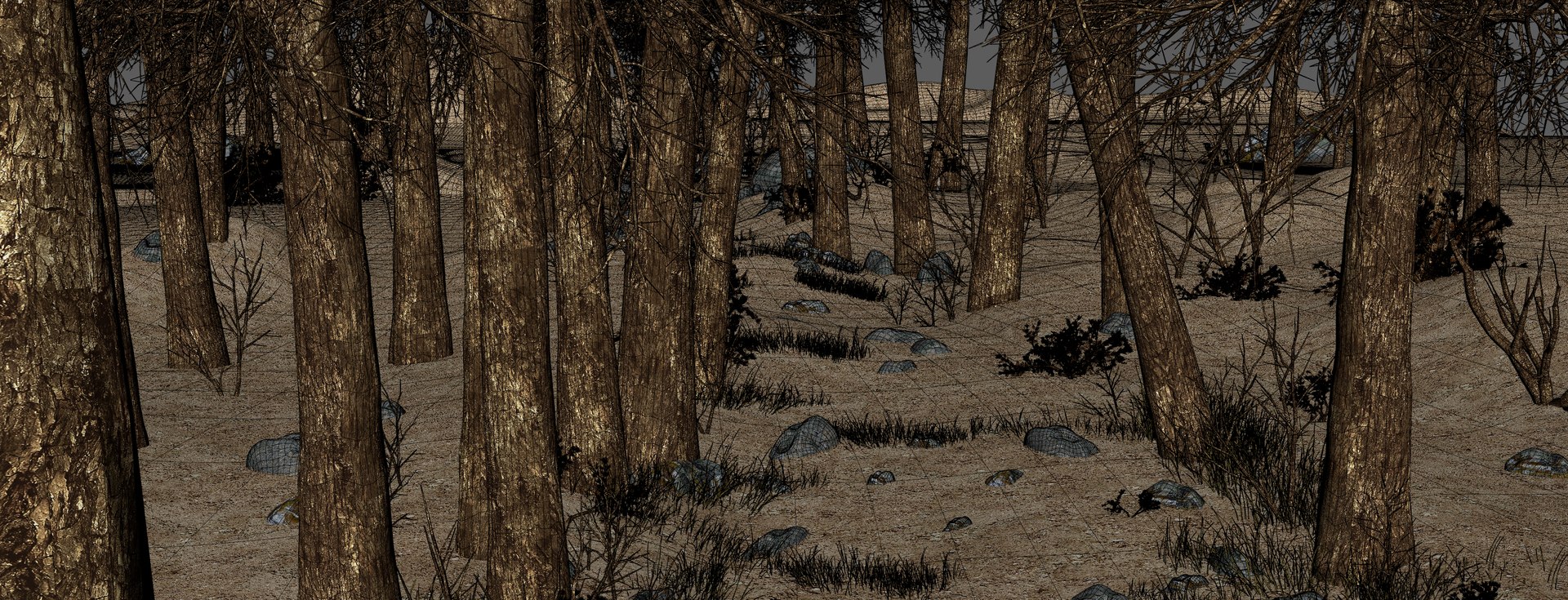 Path forest death model - TurboSquid 1408702