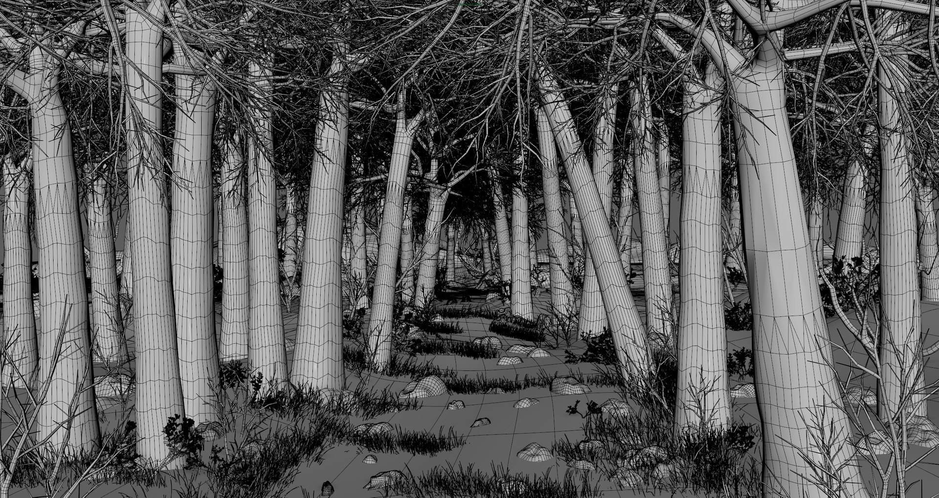 Path forest death model - TurboSquid 1408702