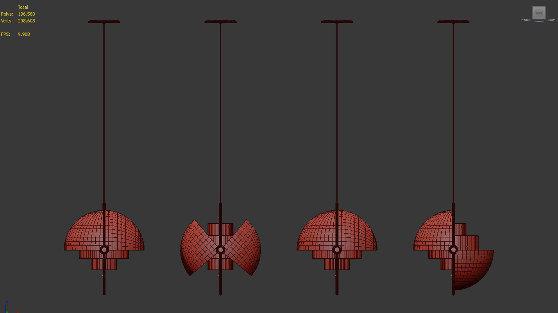 3D model Multi-Lite Pendant Lamp by GUBI - TurboSquid 1906519