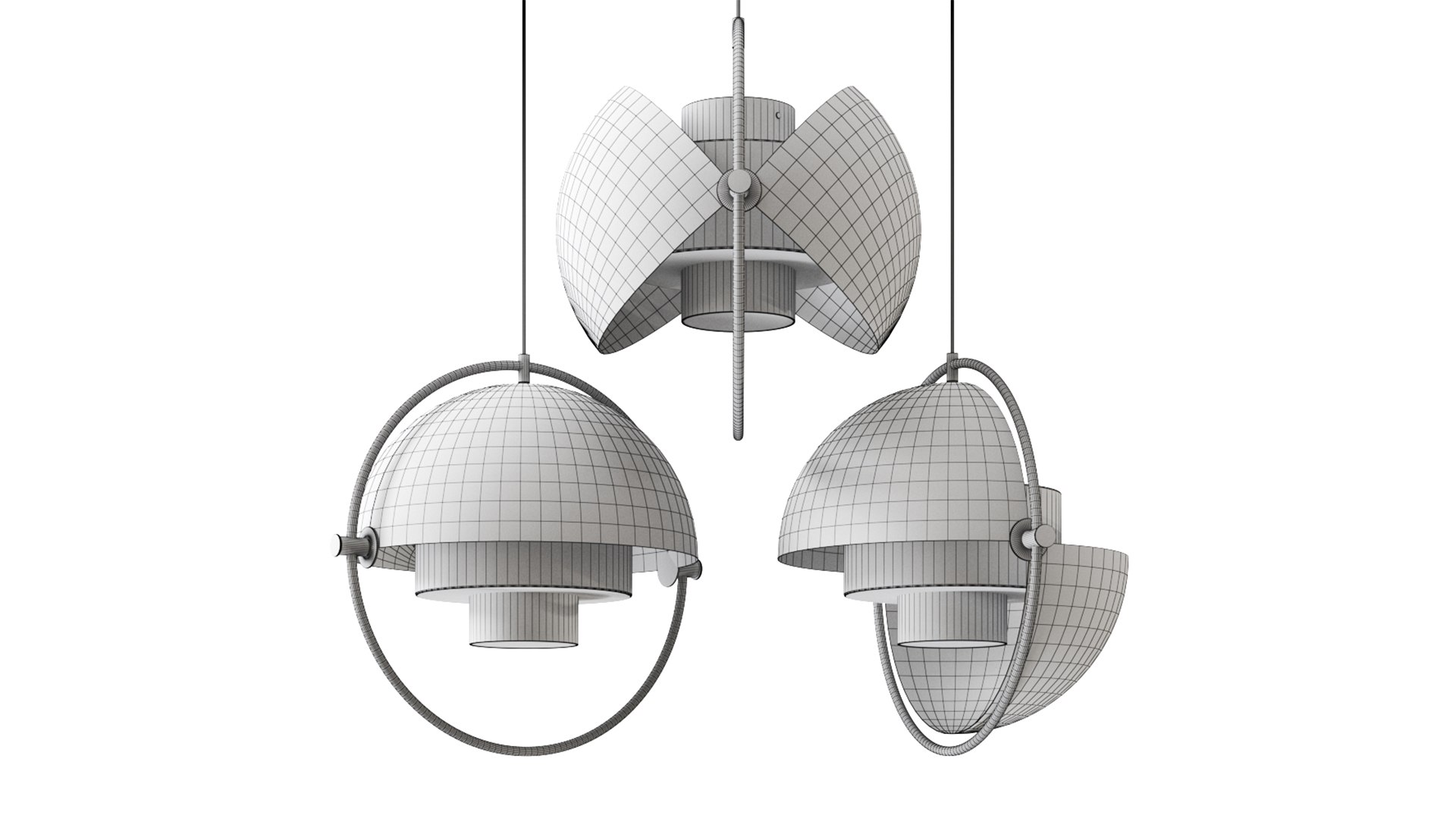 3D model Multi-Lite Pendant Lamp by GUBI - TurboSquid 1906519