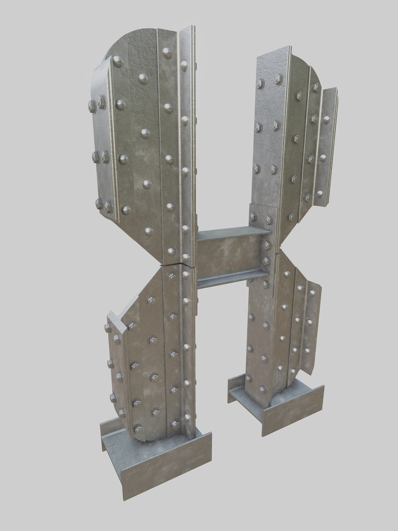Steel Construction Font - Letter X 3D Model - TurboSquid 1894737