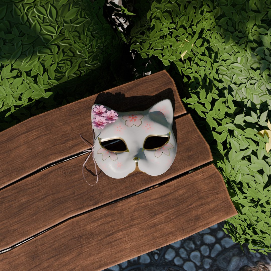 3D Japanese Cat Mask Model - TurboSquid 2230201