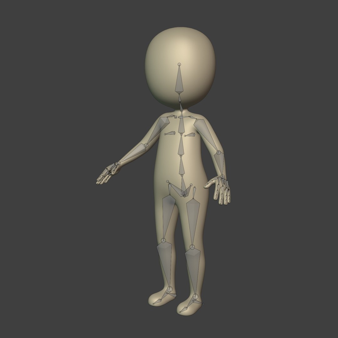 Cartoon Stickman Based 3D Model - TurboSquid 1405962