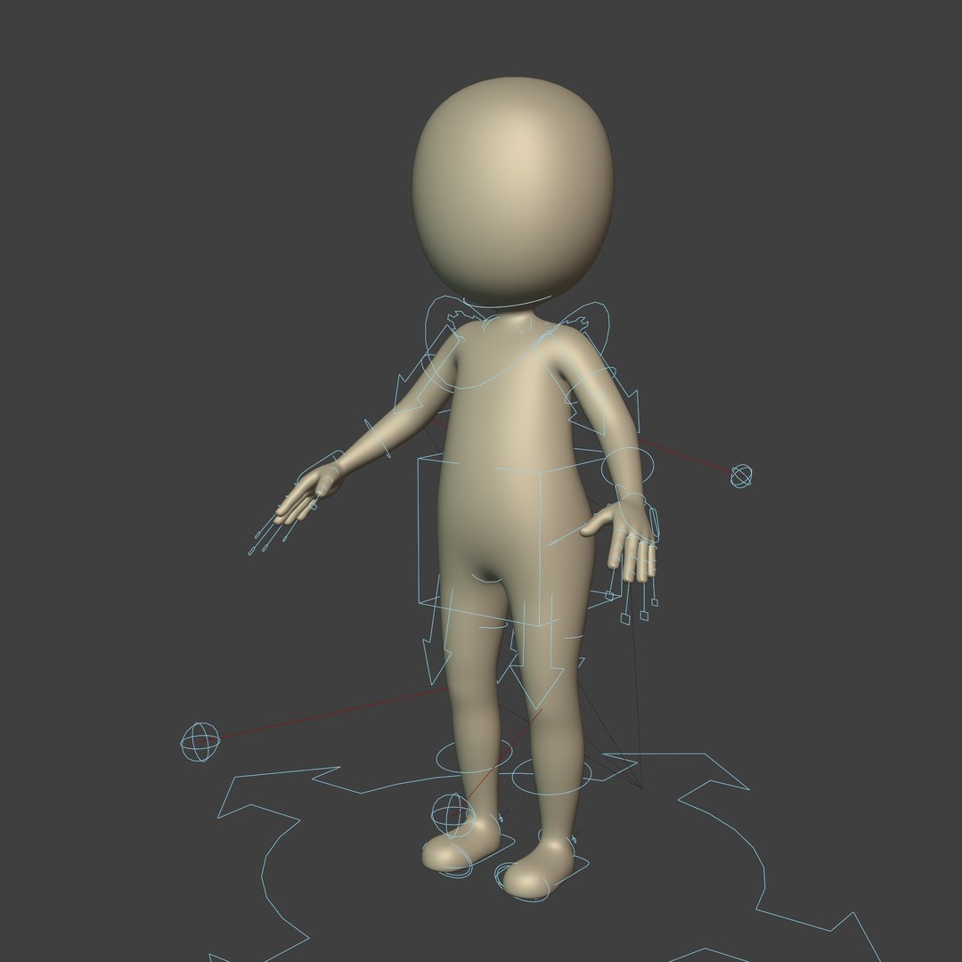 Cartoon Stickman Based 3D Model - TurboSquid 1405962