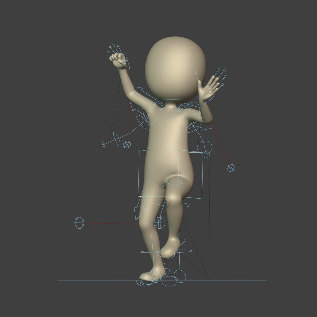 Cartoon Stickman Based 3D Model - TurboSquid 1405962