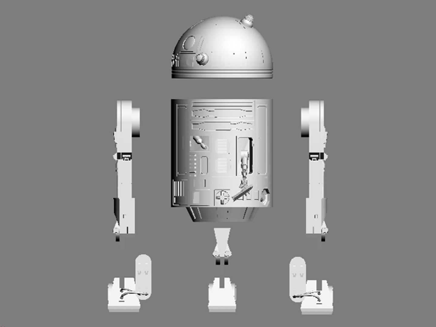 3d Model R2d2 Robot
