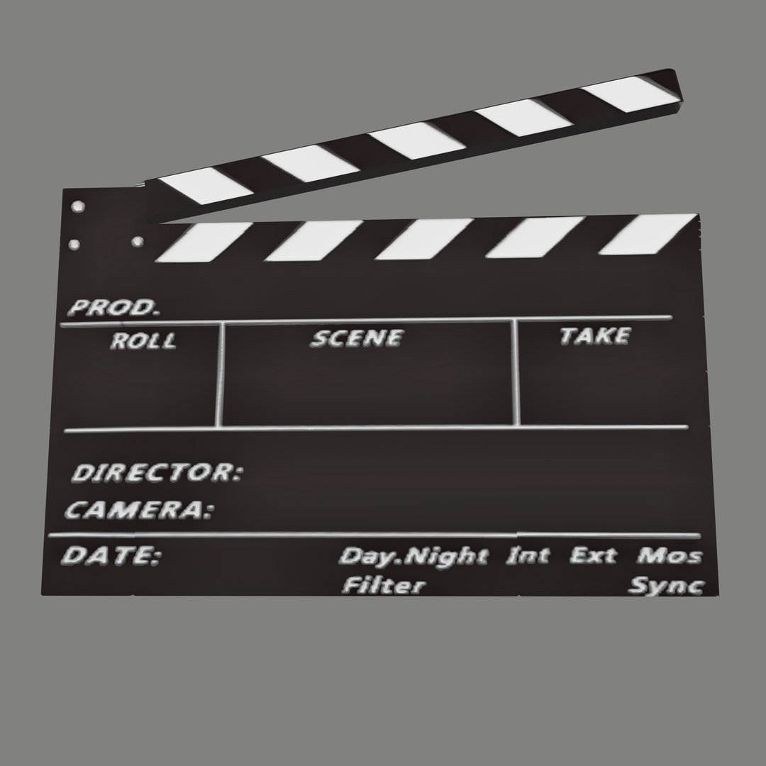 3D Movie Clapperboard Animation - TurboSquid 2336348