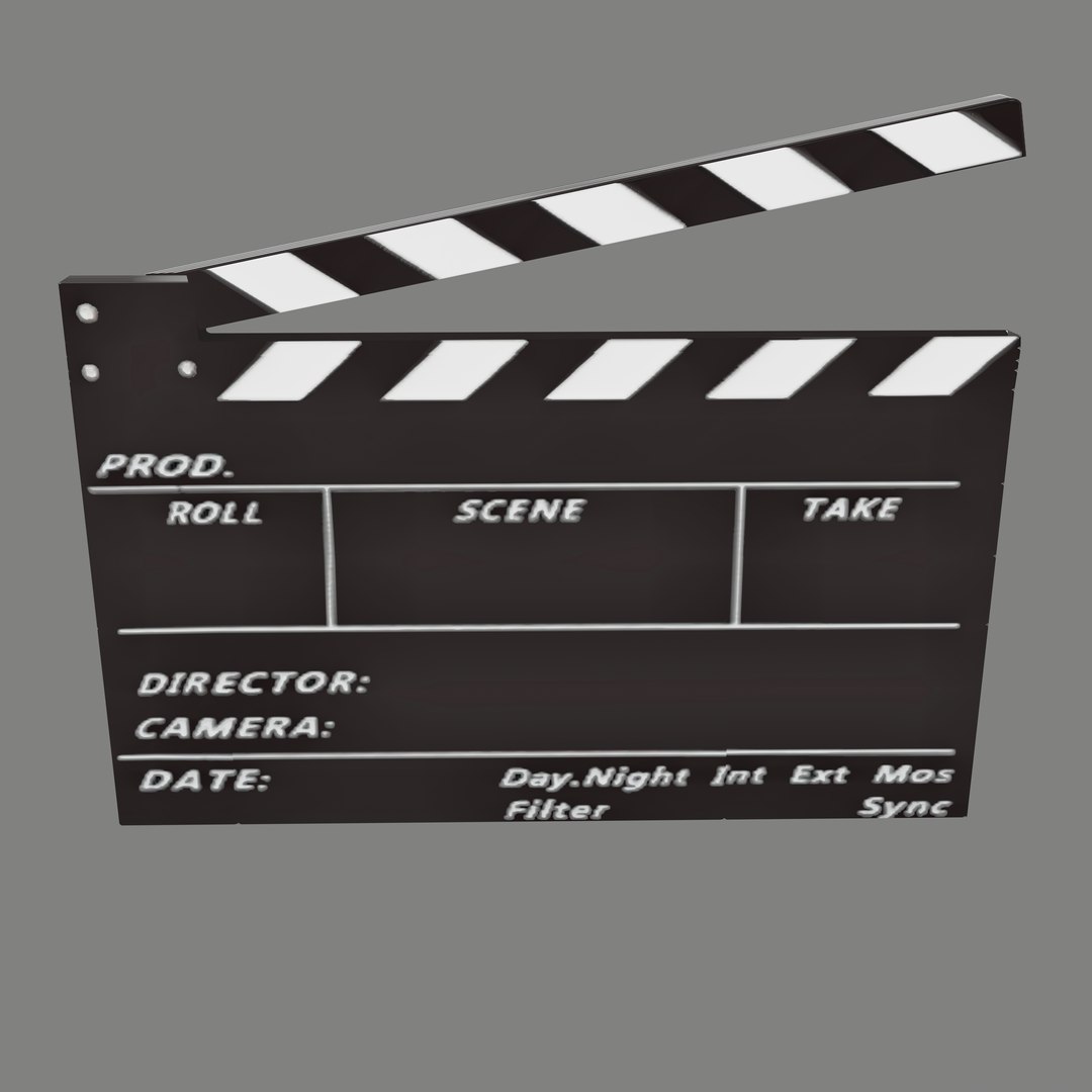 3D Movie Clapperboard Animation - TurboSquid 2336348