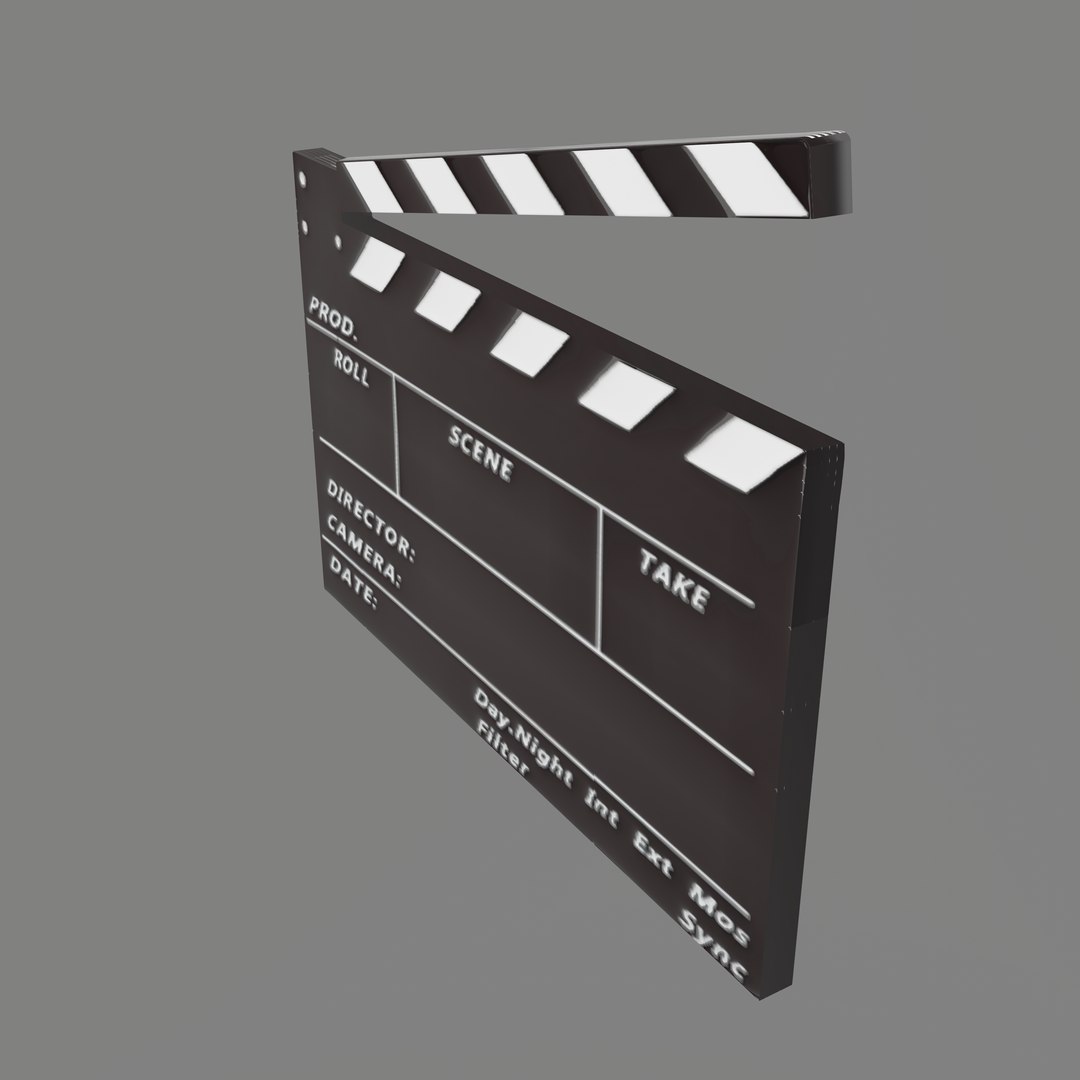 3D Movie Clapperboard Animation - TurboSquid 2336348