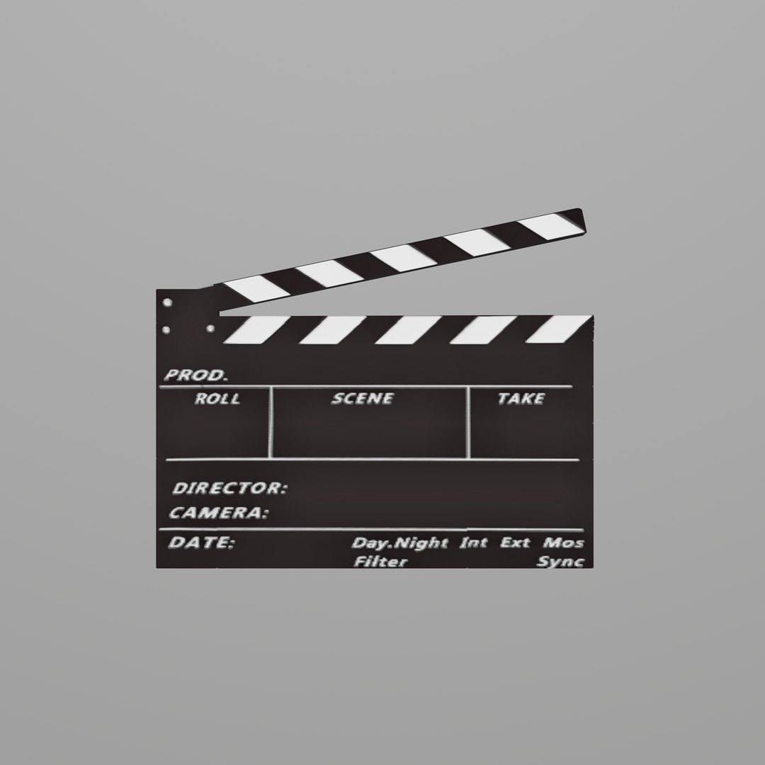 3D Movie Clapperboard Animation - TurboSquid 2336348