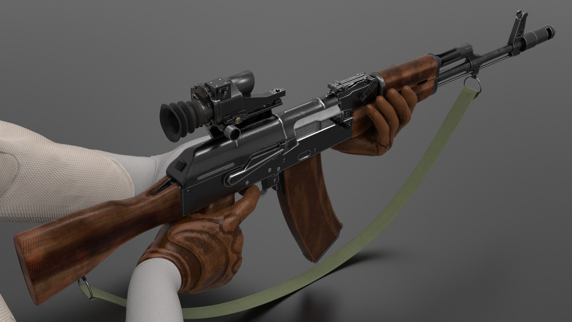 AK74 Assault Rifle Fps - Tps 3D Model - TurboSquid 2402241