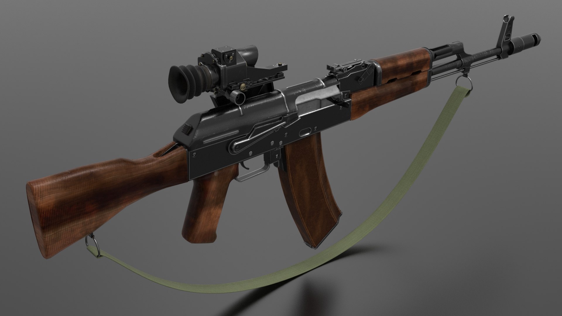 AK74 Assault Rifle Fps - Tps 3D Model - TurboSquid 2402241