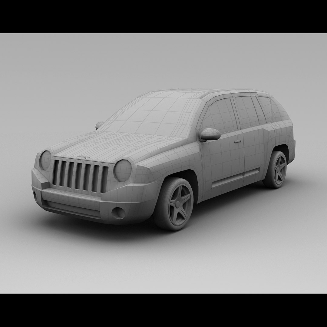 Jeep Compass 2008 3d Model