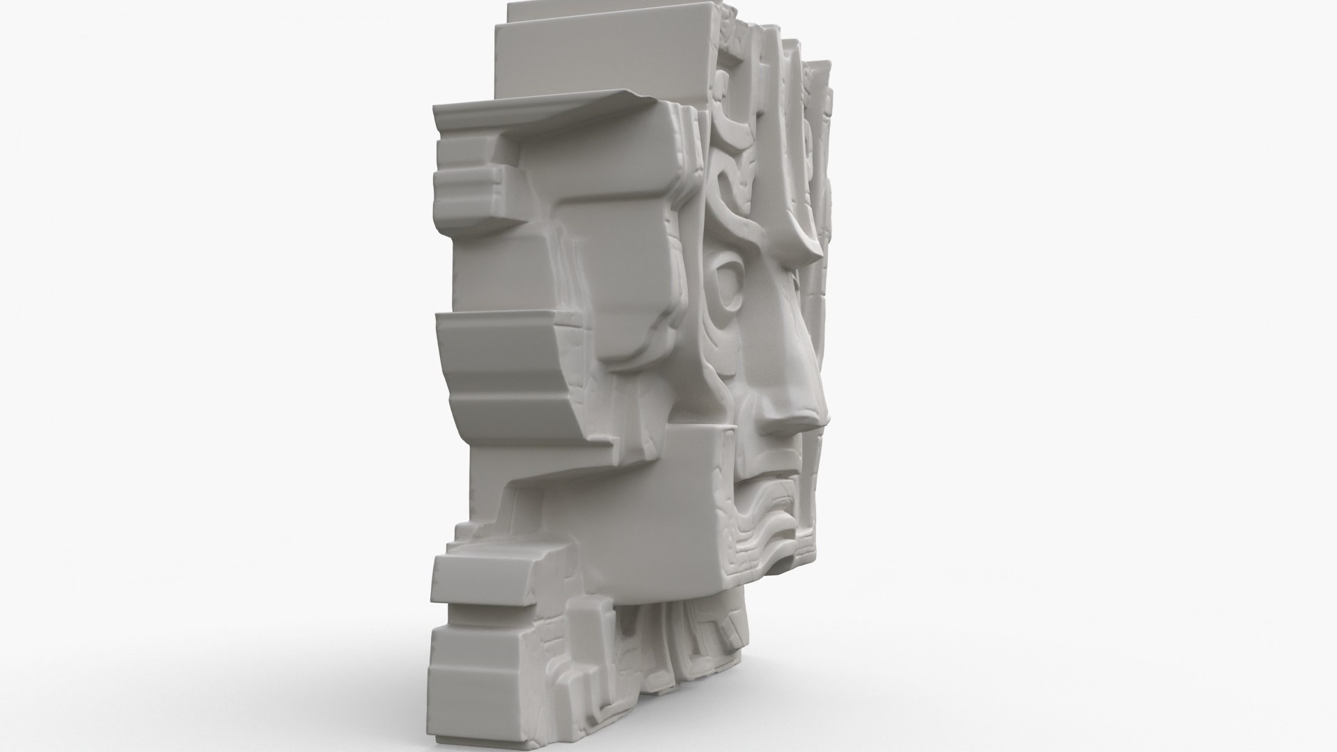 Aztec Stone Head 18 3D Model - TurboSquid 2200402