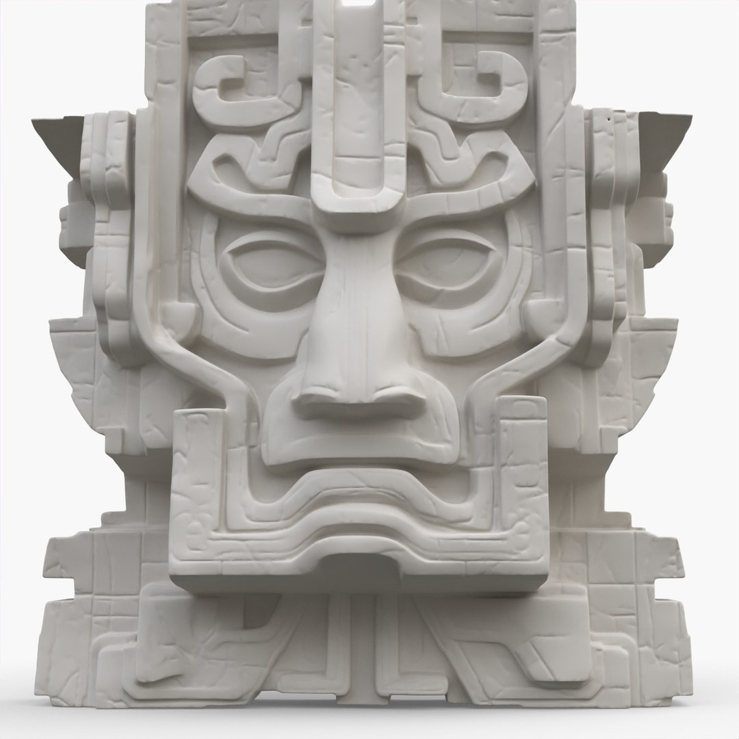 Aztec Stone Head 18 3D Model - TurboSquid 2200402