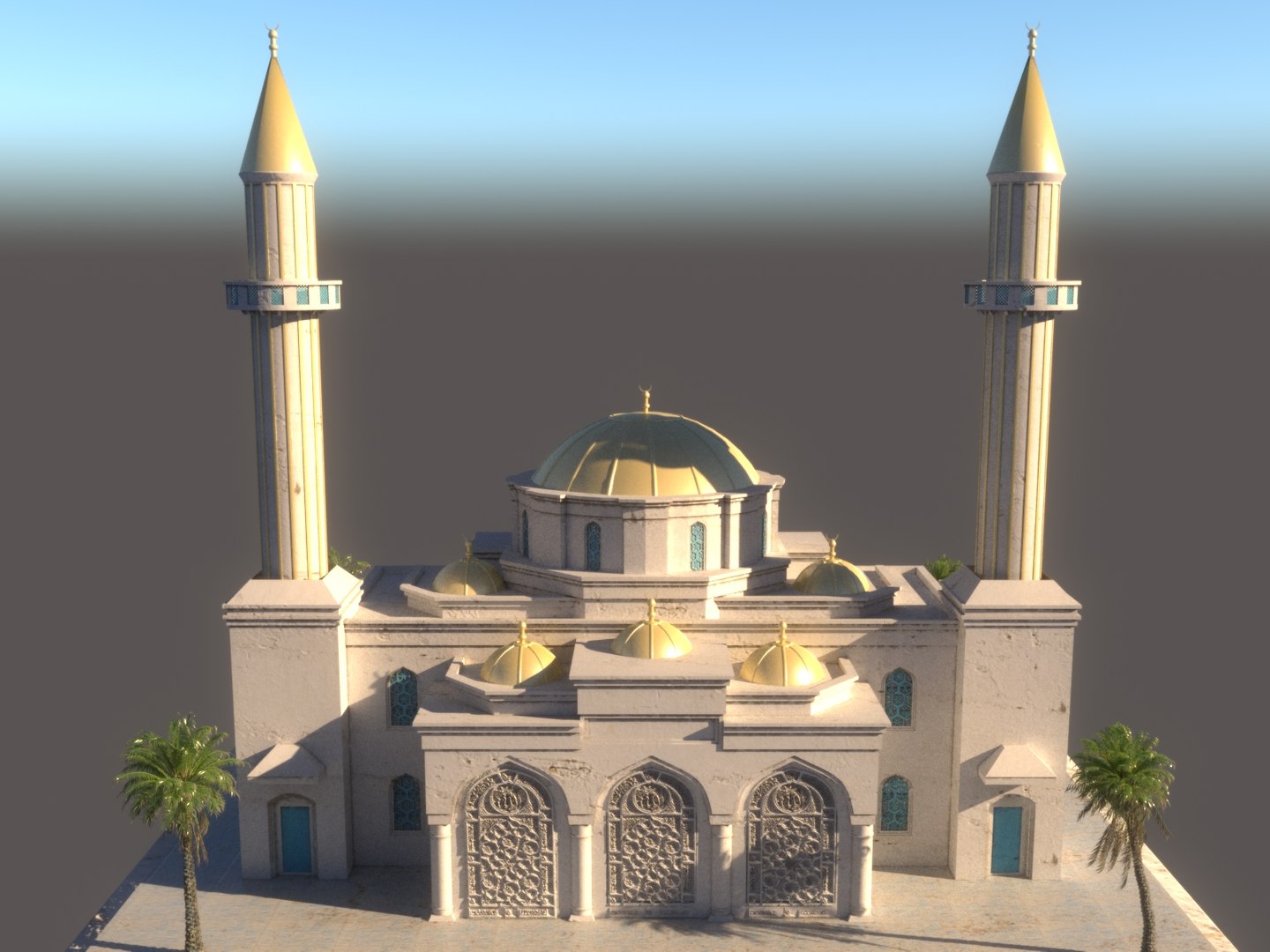 3D Arabic Mosque - TurboSquid 1454930