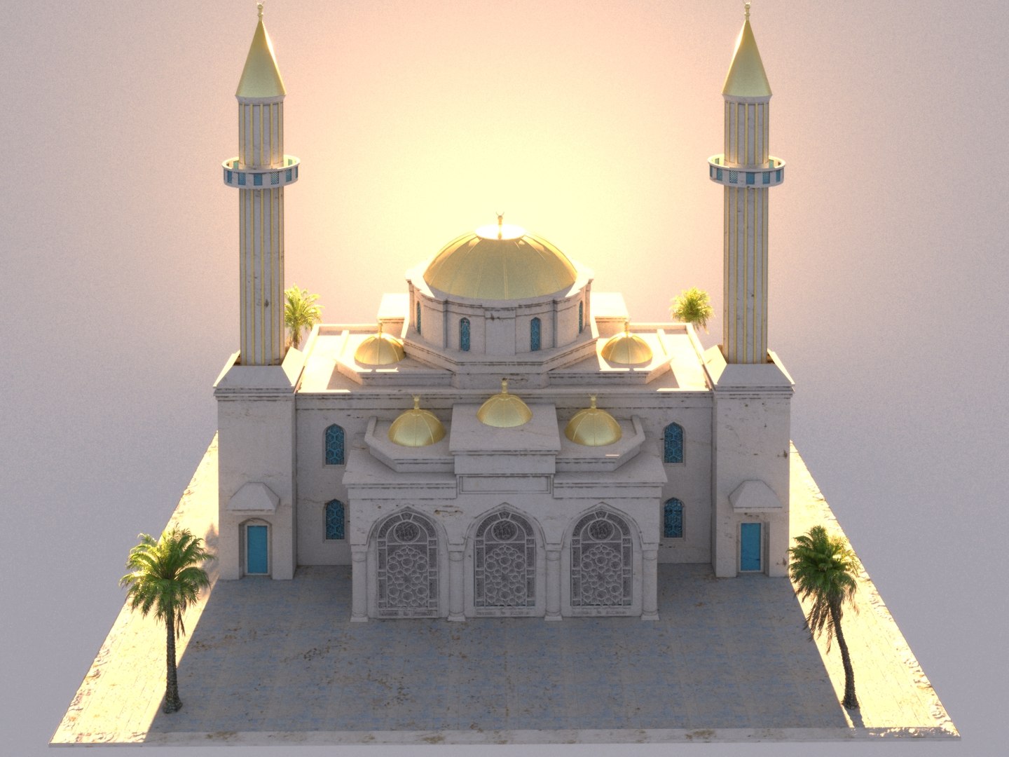 3D Arabic Mosque - TurboSquid 1454930