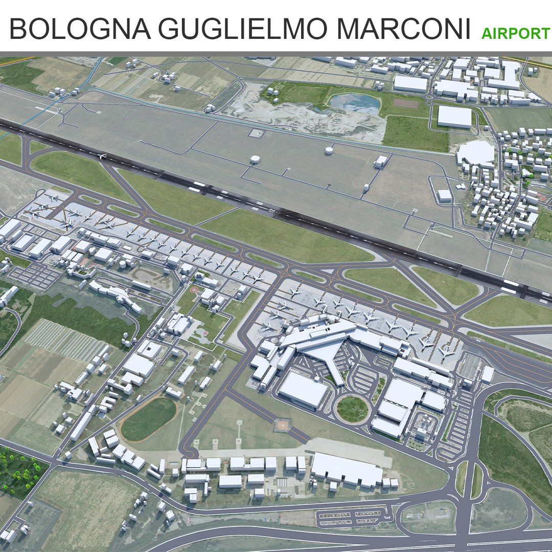 Bologna Guglielmo Marconi Airport 3D Model - TurboSquid 2005115