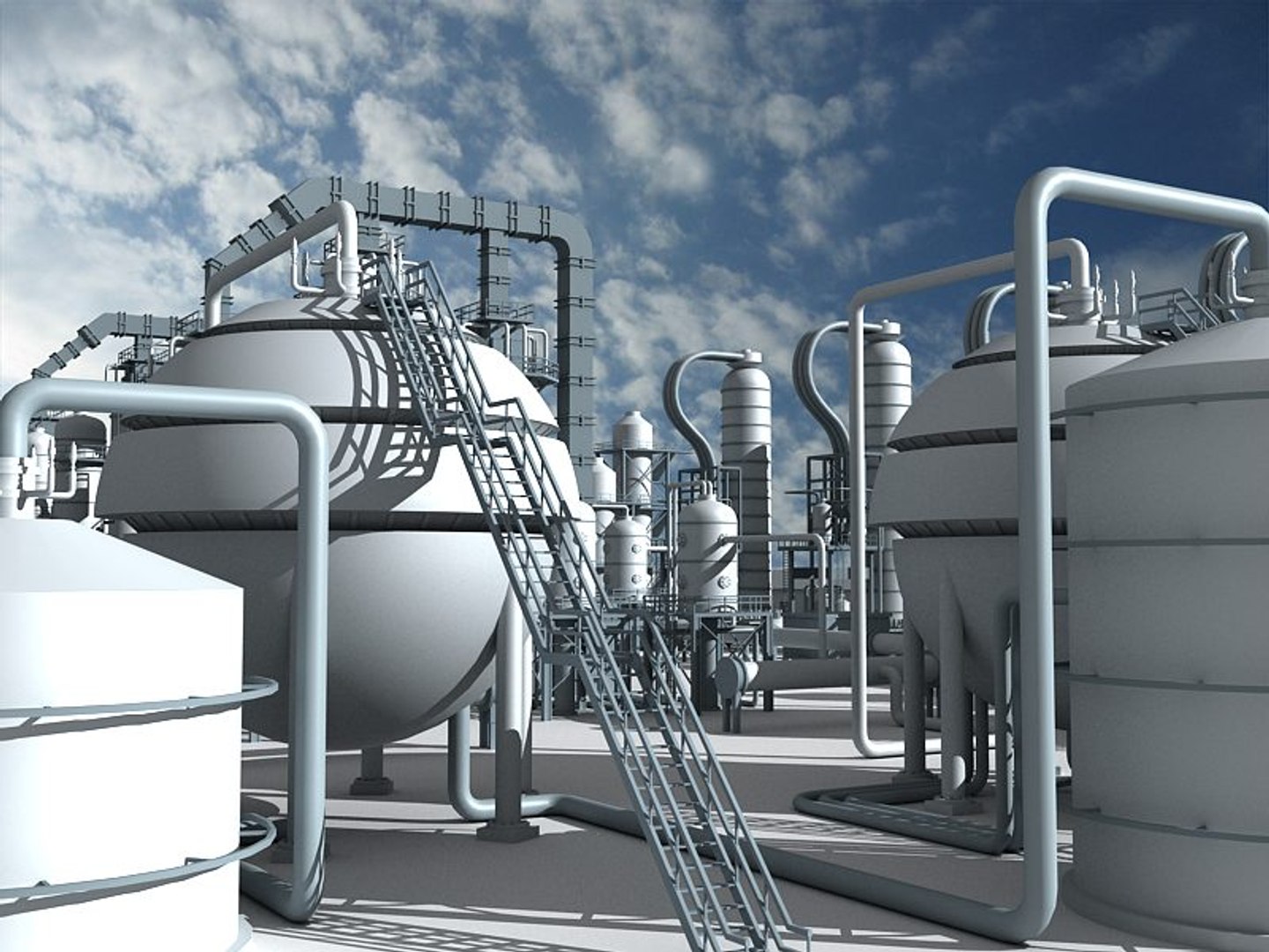 Mega Refinery 3d Model