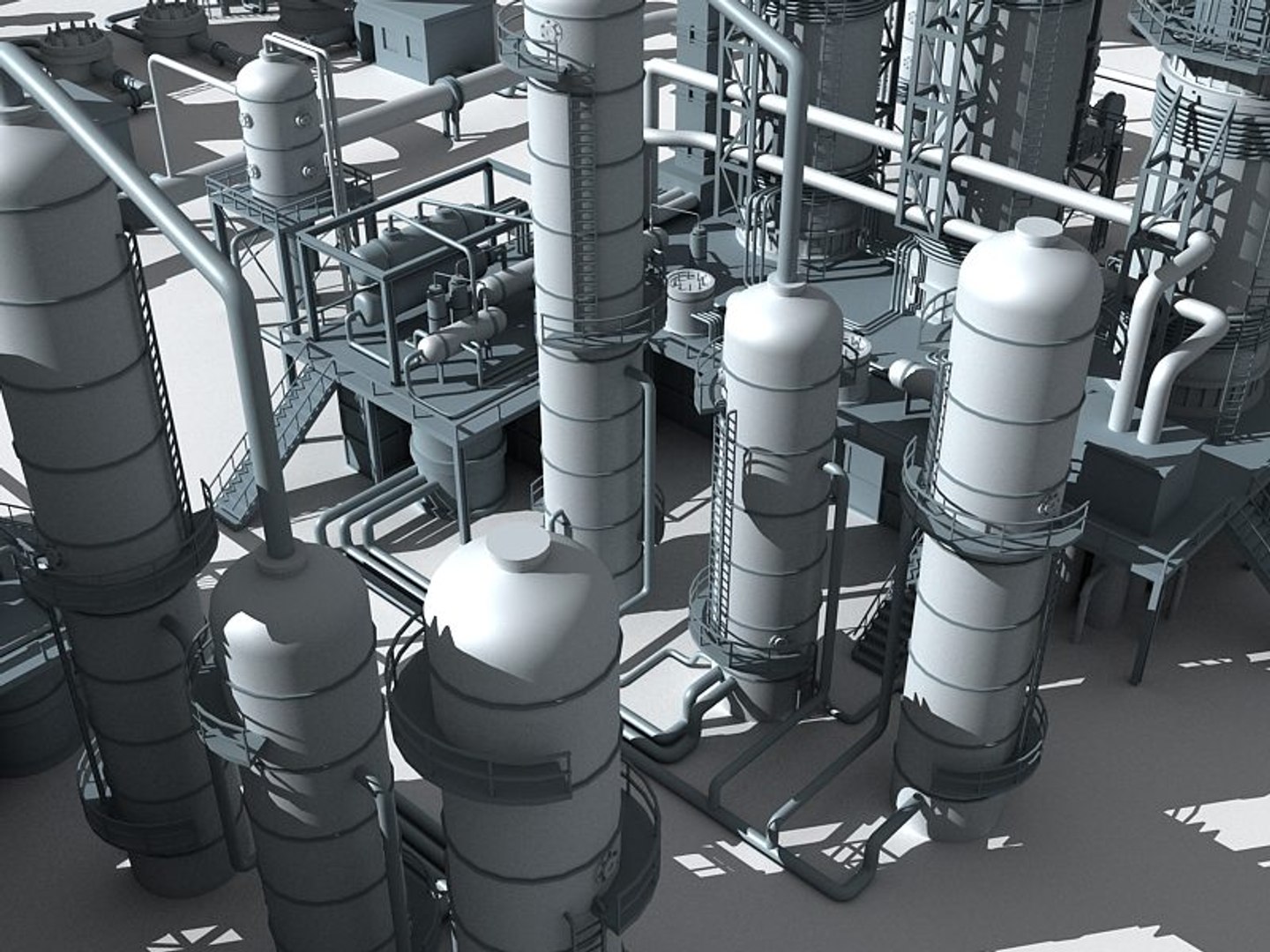 Mega Refinery 3d Model