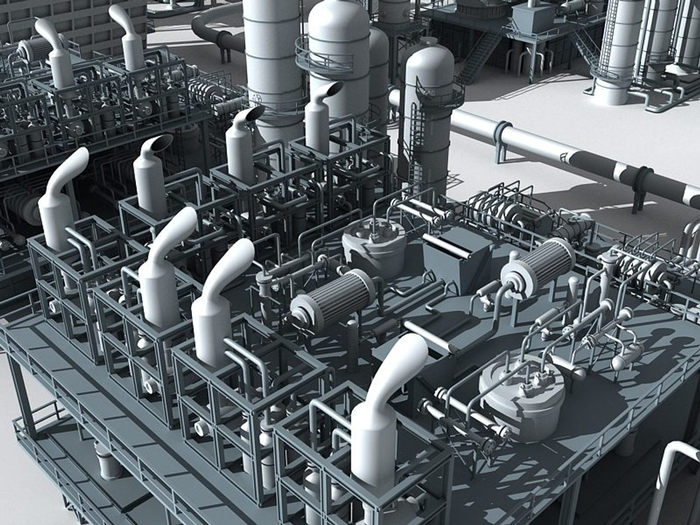 Mega Refinery 3d Model