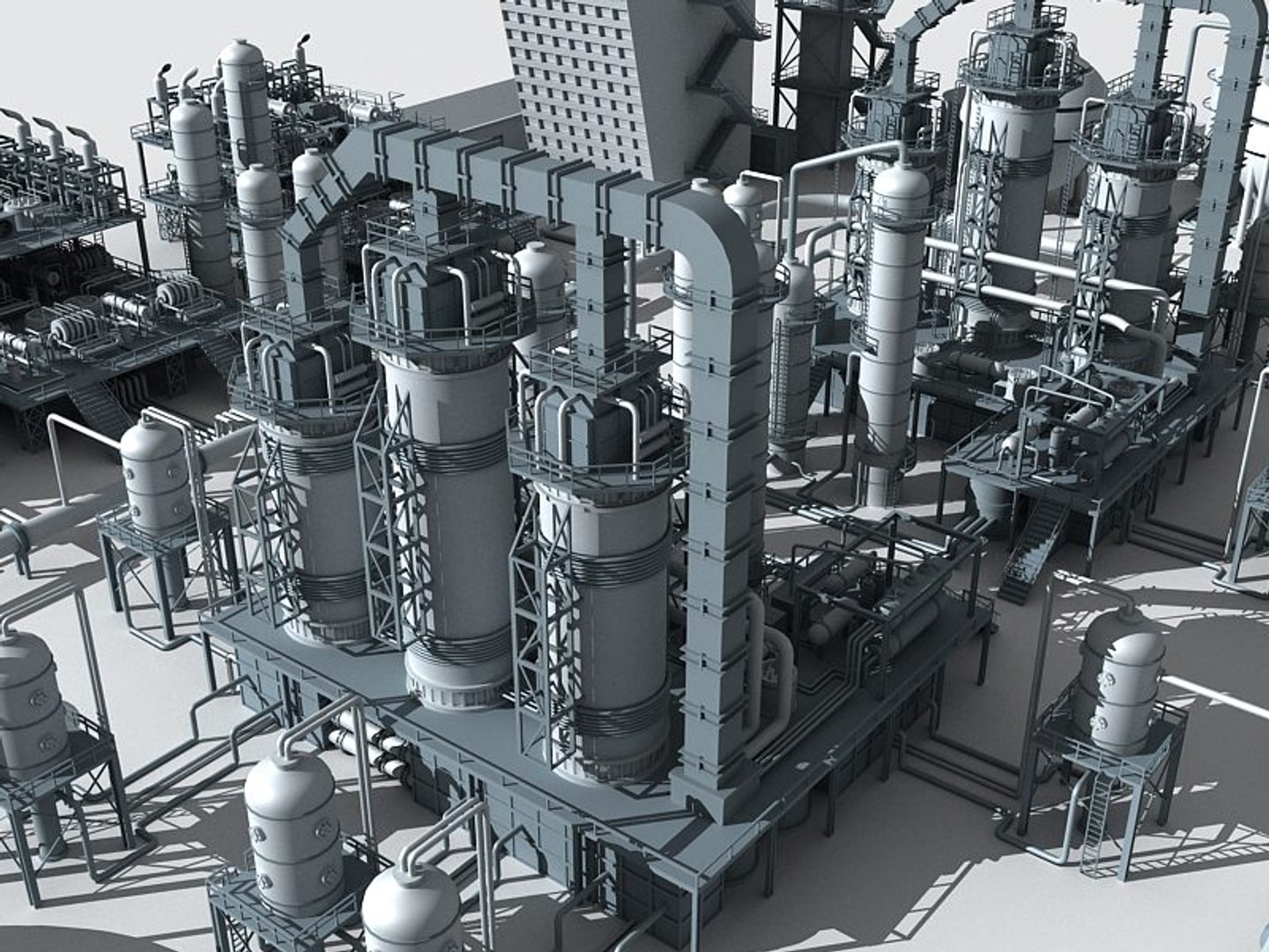 Mega Refinery 3d Model