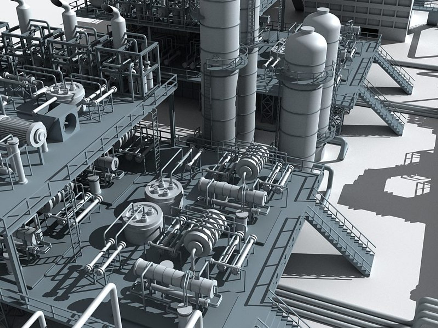 Mega Refinery 3d Model