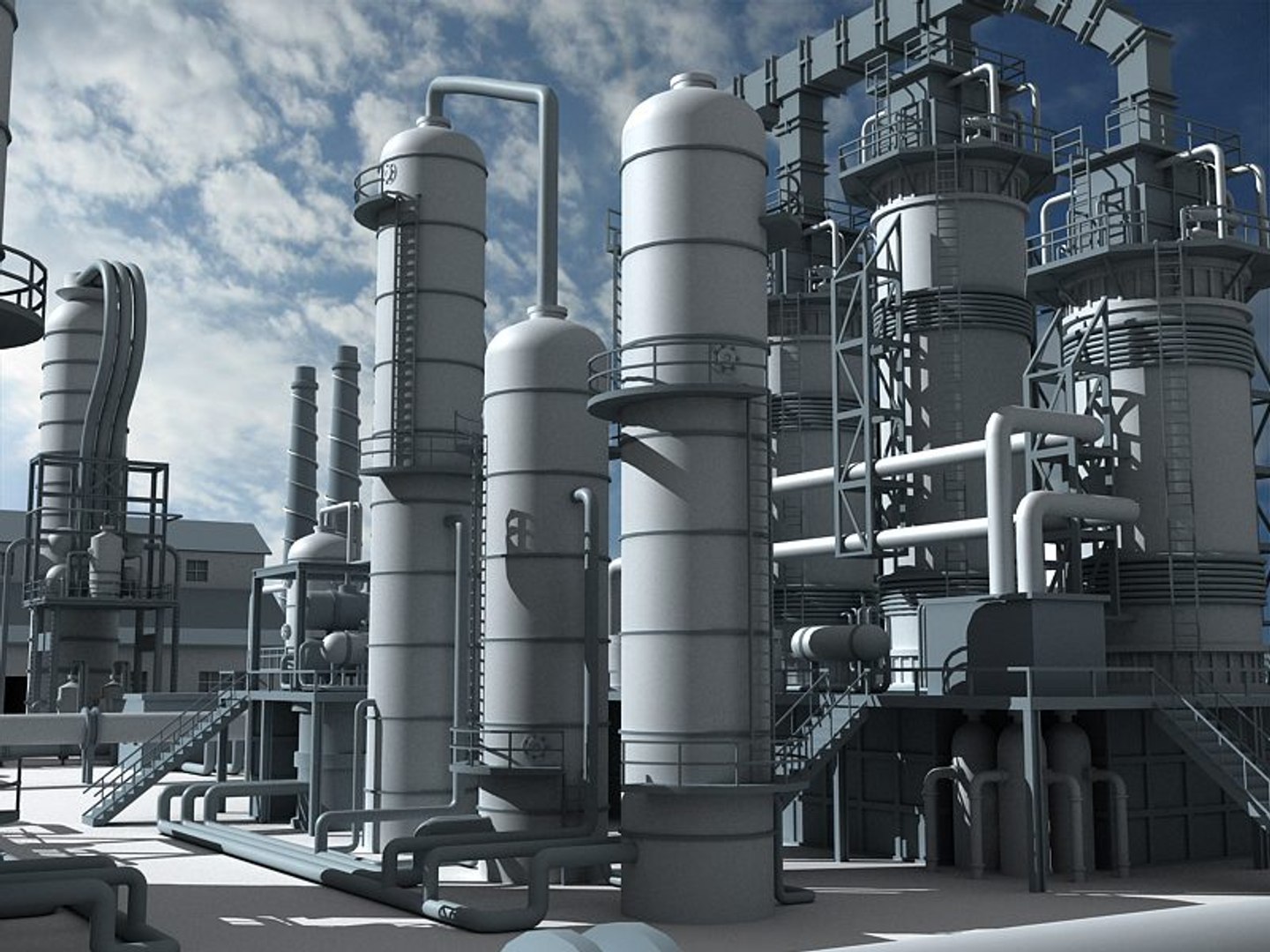 Mega Refinery 3d Model
